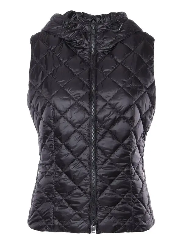 FAY Sleeveless Quilted Vest - Black