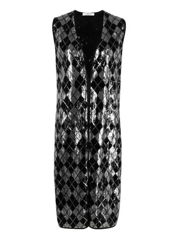 CHARLOTT Name Waistcoat - Silver/black
