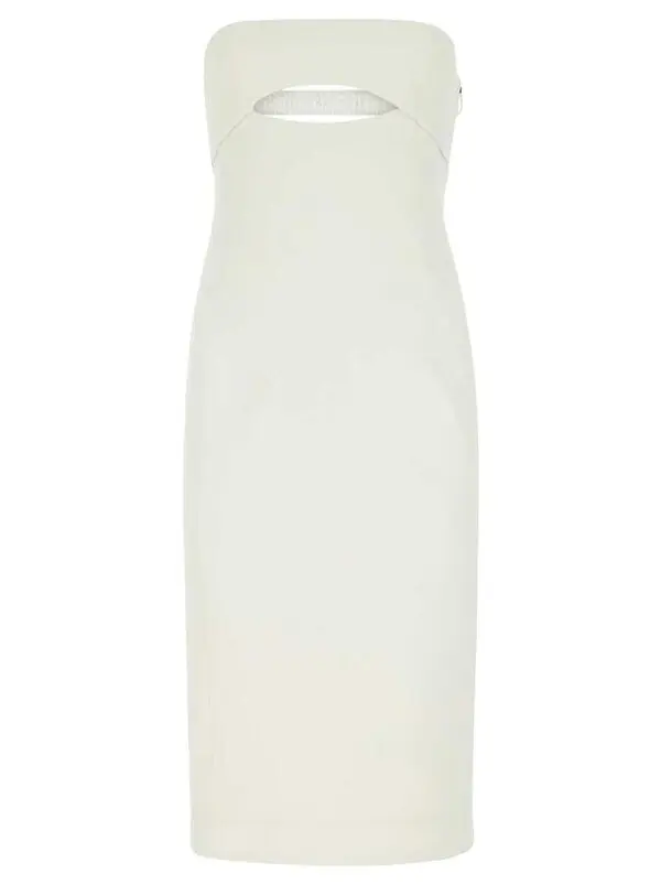 Saint Laurent Viscose Dress - White
