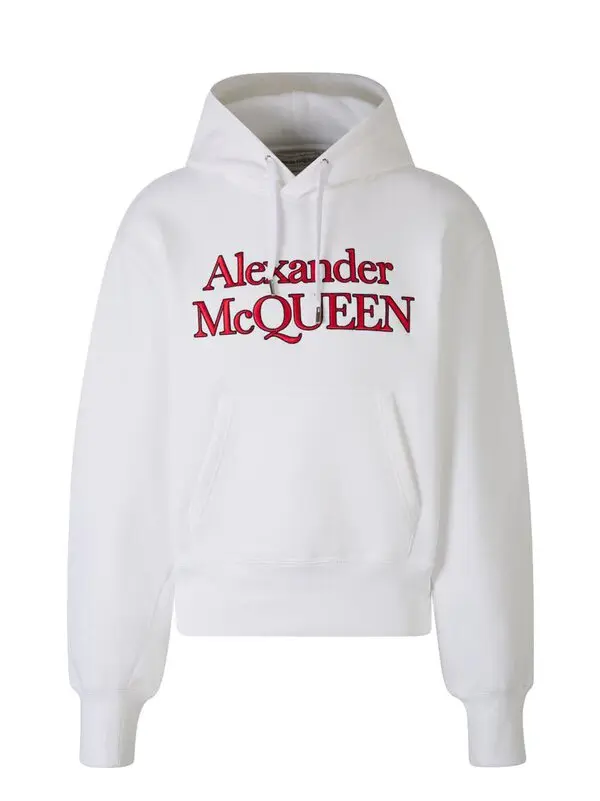 Alexander McQueen Cotton Logo Sweatshirt - White