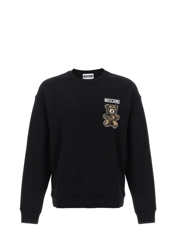 Moschino Teddy Print Sweatshirt - Black