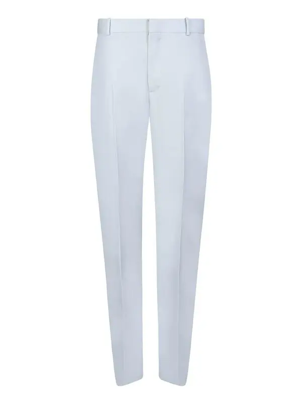 Alexander McQueen Grain De Poudre Cigarette Trousers - Green
