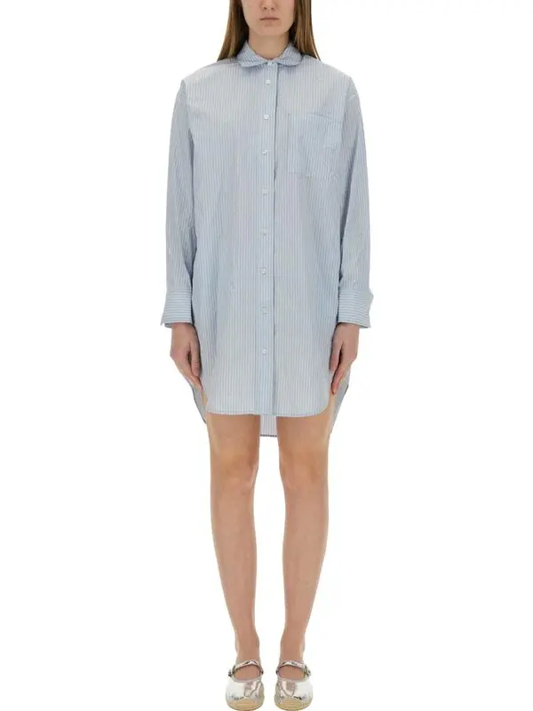 Michael Kors Chemisier Shirt Dress - Baby Blue