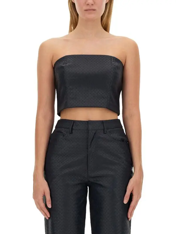 Remain Birger Christensen Cropped Top - Blue