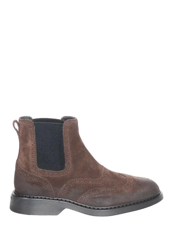 Hogan H576 Chelsea Ankle Boots - Brown