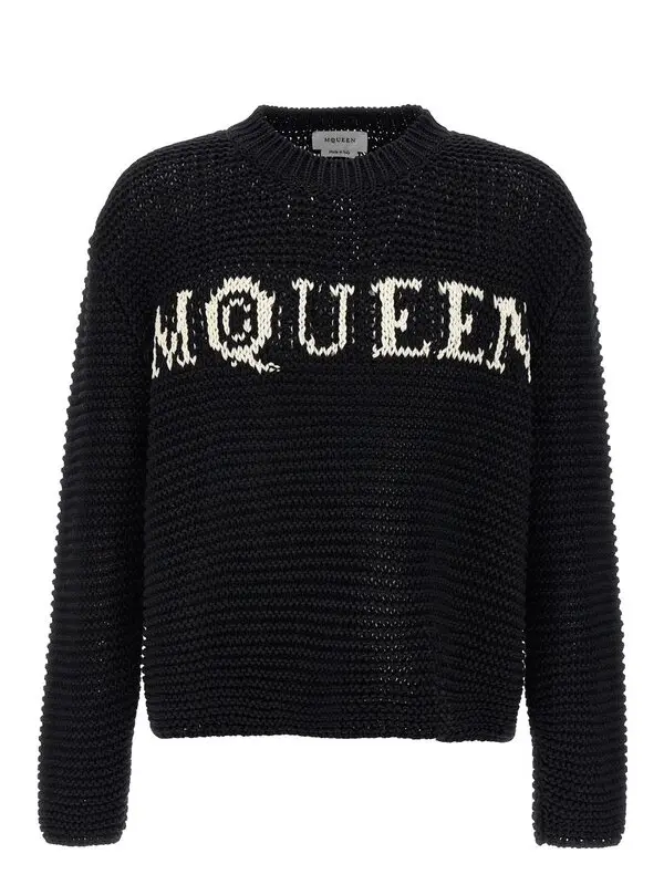 Alexander McQueen Logo Cotton Sweater - Multicolor