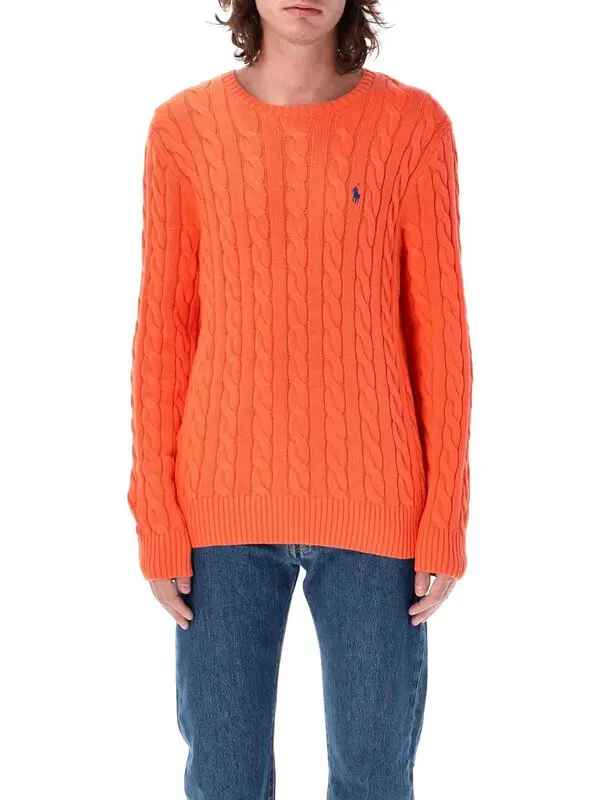 Ralph Lauren Cable Knit Cotton Sweater - Spring Melon