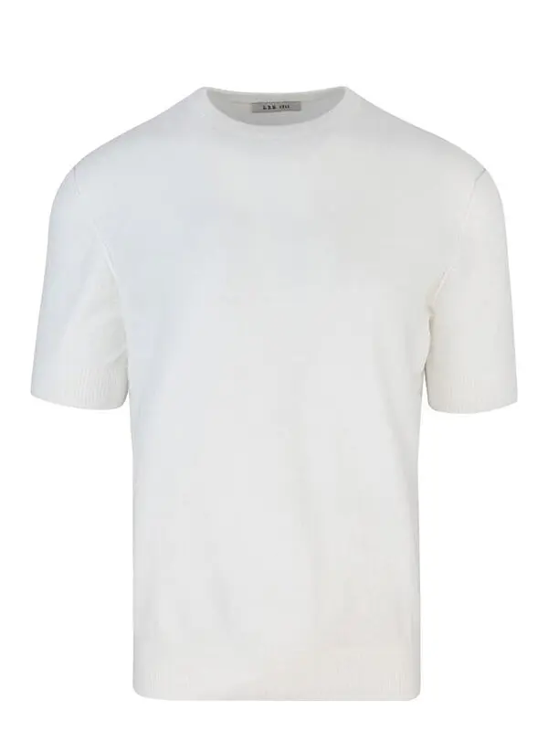 L.B.M. 1911 Short Sleeve Sweater - White