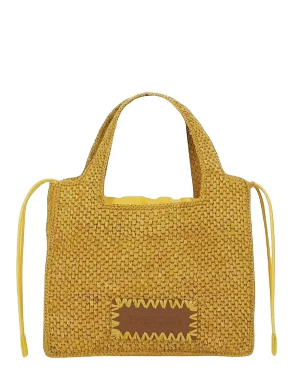 THEMOIRE Morea Small Raffia Handheld Bag - Yellow