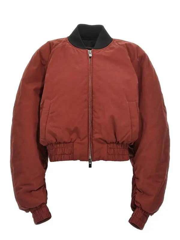 Andamane Sierra Cropped Bomber Jacket - Red