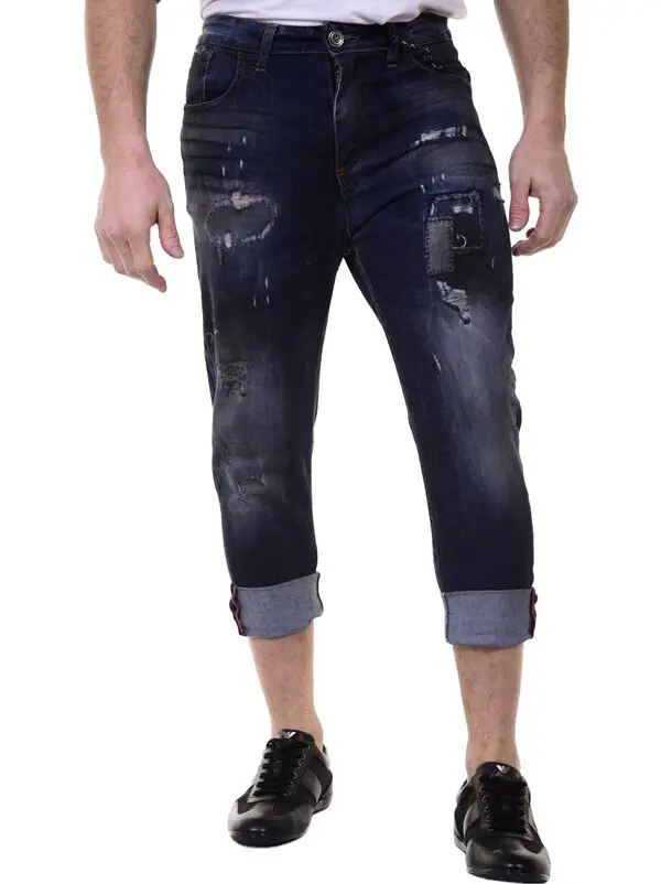 I'M C COUTURE Distressed Jeans - Navy