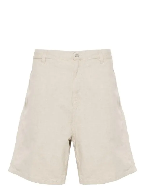 Carhartt Work In Progress Cotton-linen Blend Canvas Shorts - Beige