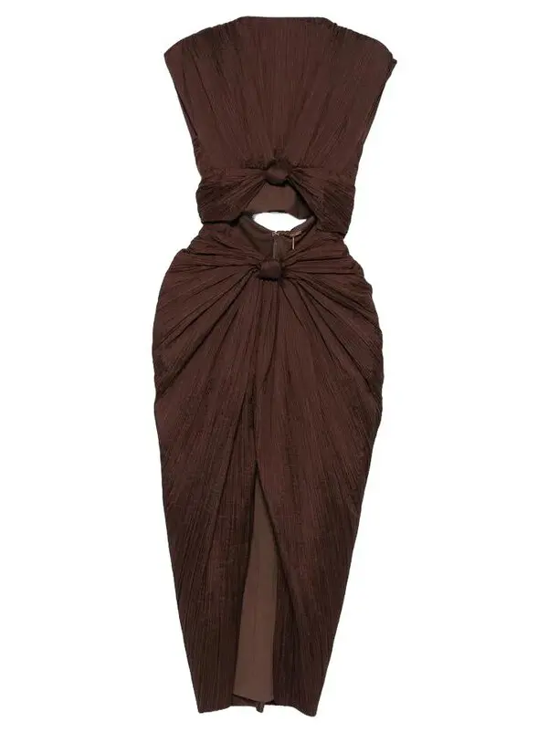 Cult Gaia Inaya Cut-out Midi Dress - Brown