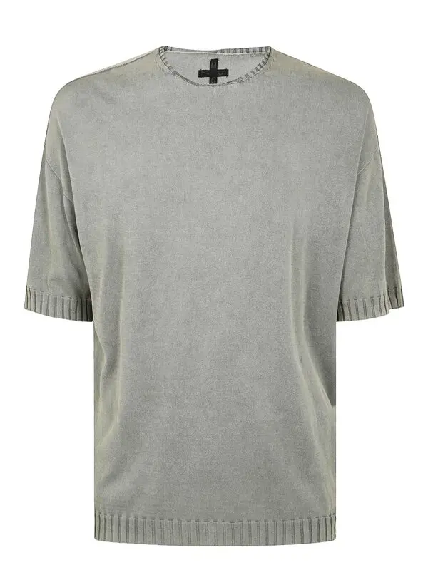 MD75 Oversized Reversible Short Sleeves Sweater - Beige