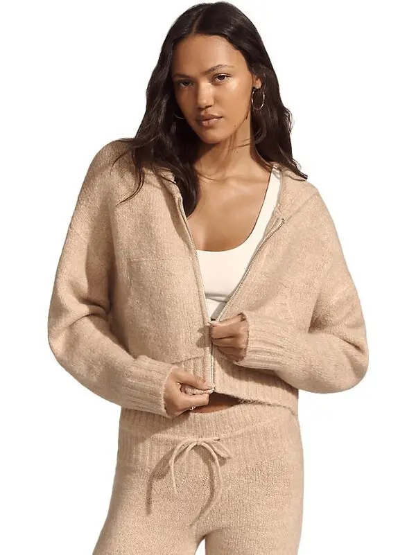 L*Space Jet Set Crop Hoodie - Beige