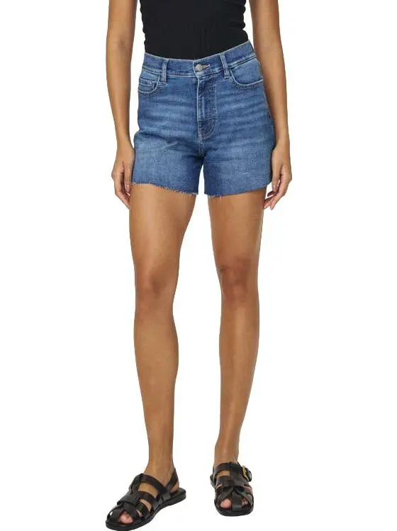 Warp + Weft Raw Hem Relaxed Fit Denim Shorts - Watersong