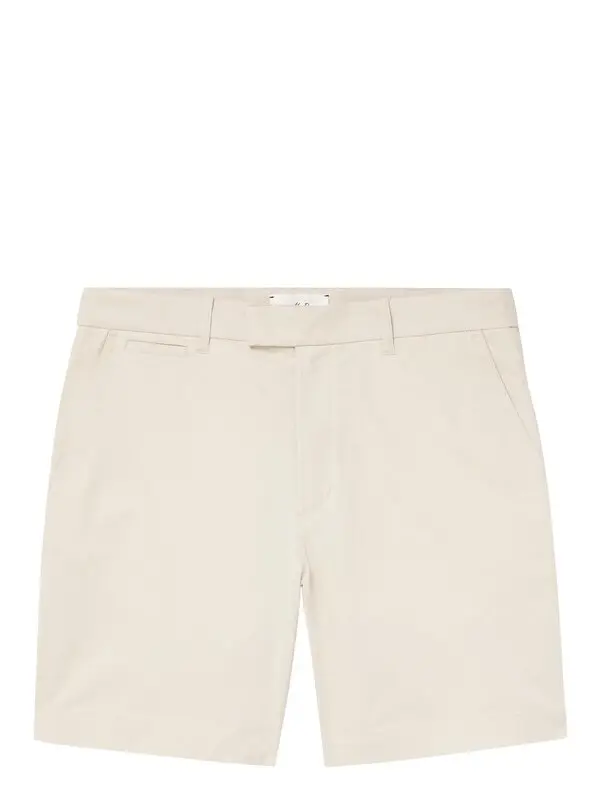 Mr P. Straight-leg Stretch Recycled Cotton-blend Twill Golf Shorts - Neutrals