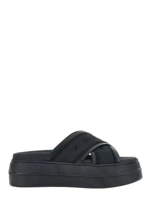 Hogan 60mm Flatform Slides - Black