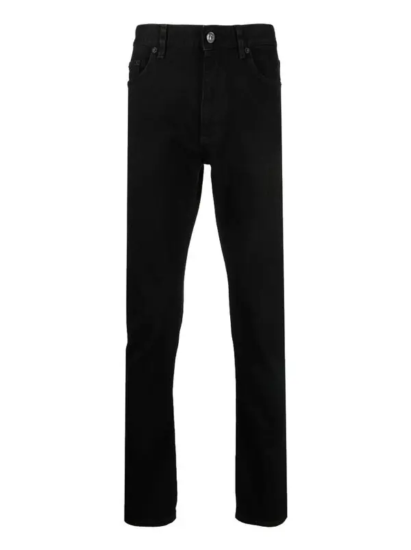 Zegna Mid-rise Slim Jeans - Black