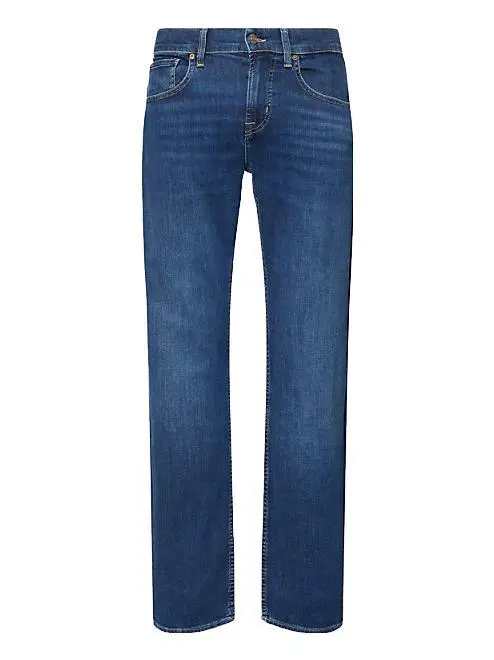 7 For All Mankind Straight Luxe-performance Denim Jeans - Grapevine