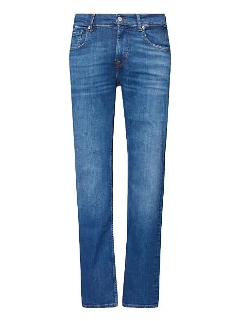 7 For All Mankind Straight Luxe-performance Denim Jeans - Vernon