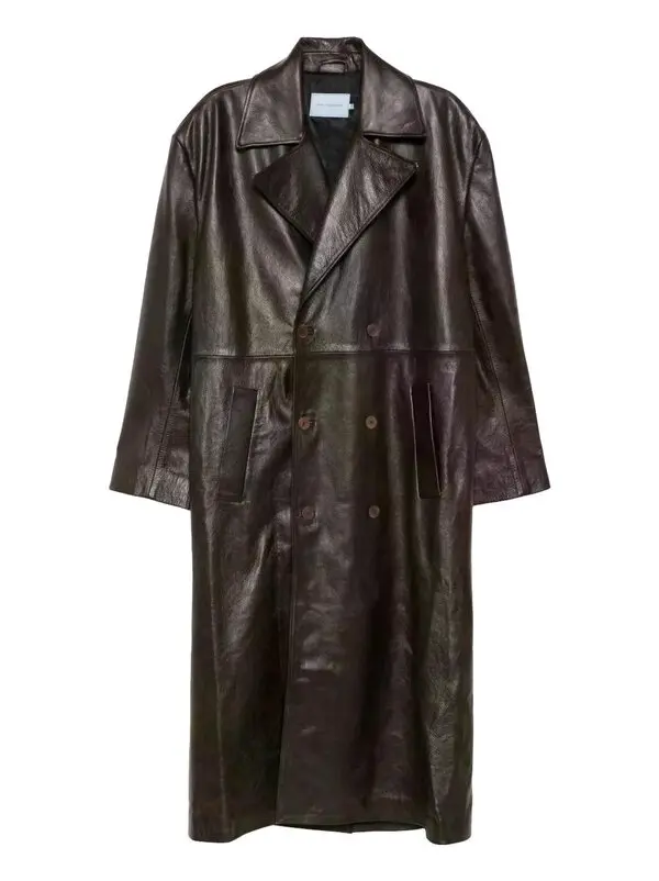 ACHILLES ION GABRIEL All Alone Leather Coat - Brown