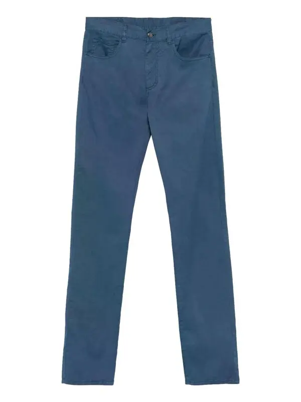 Canali Straight-leg Trousers - Blue