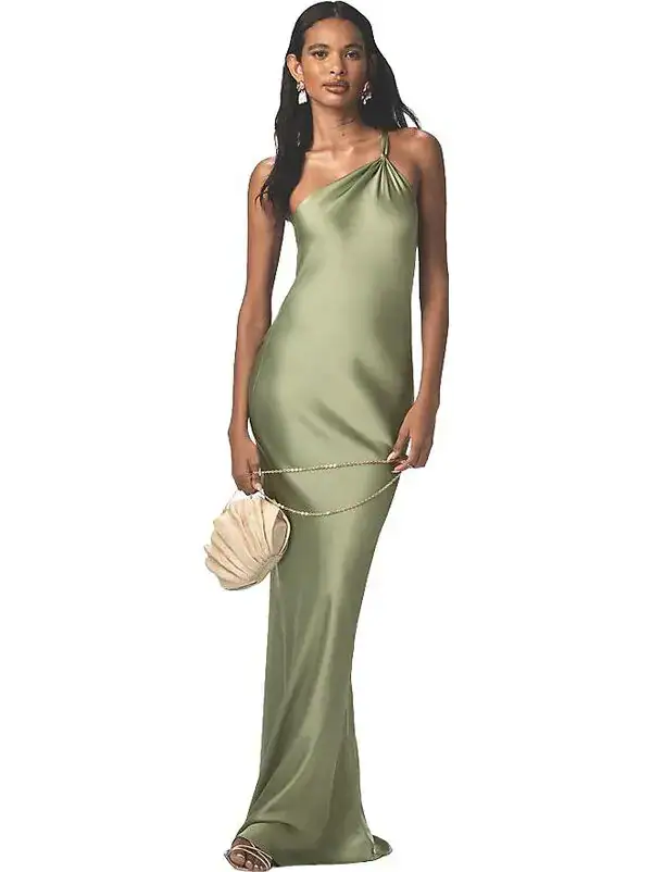 Women's Green Satin Dresses | Editorialist