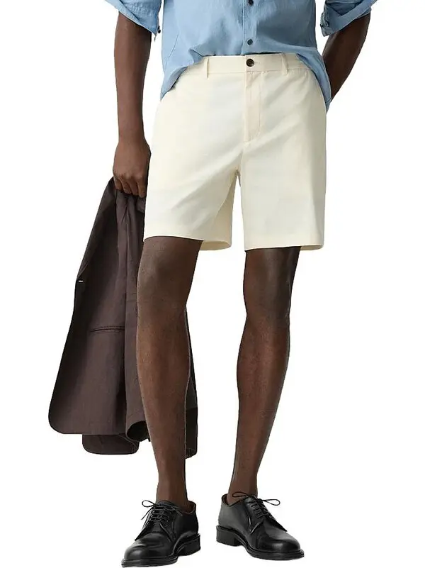 Theory Curtis Drawstring Linen Shorts - Eggshell