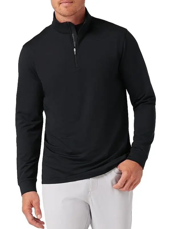 Mizzen+main Highland Quarter Zip Pullover - Black