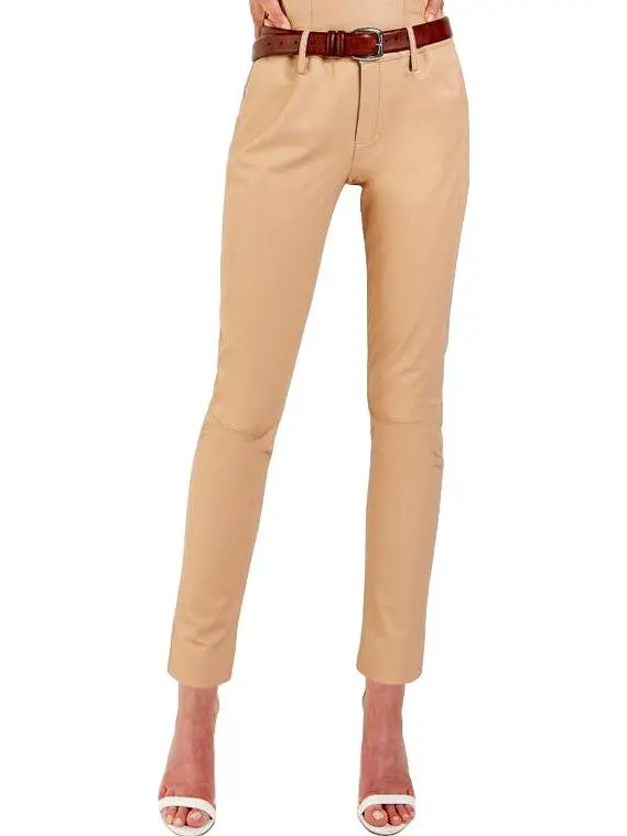 AS By DF Jordan Recycled Leather Trousers - Cafe Con Leche