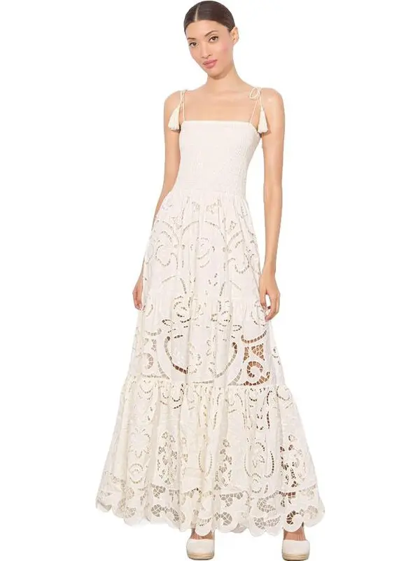 Alice + Olivia Marna Tiered Maxi Dress - White