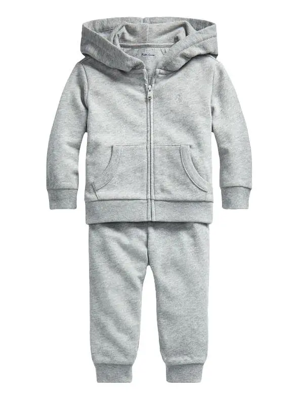 Ralph Lauren Atlantic French Terry Full-zip Hoodie & Joggers Set - Light Grey Heather