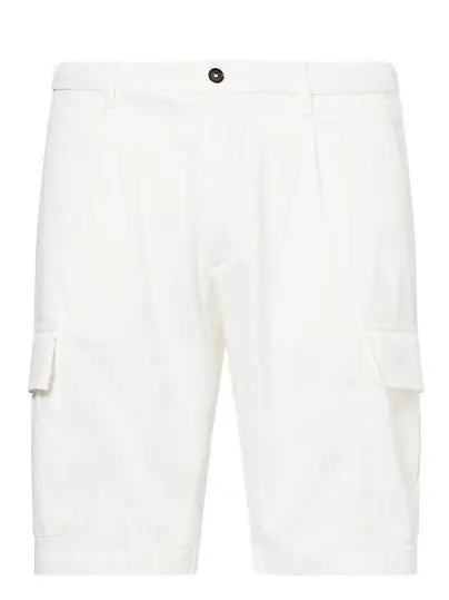 Corneliani Cotton Cargo Shorts - Optical White