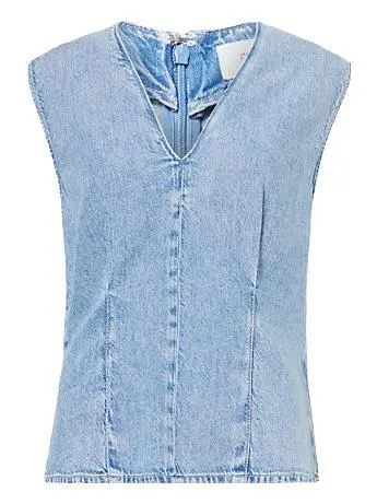 Rag & Bone Ava Ultra Featherweight Cotton-blend Top - Tildn