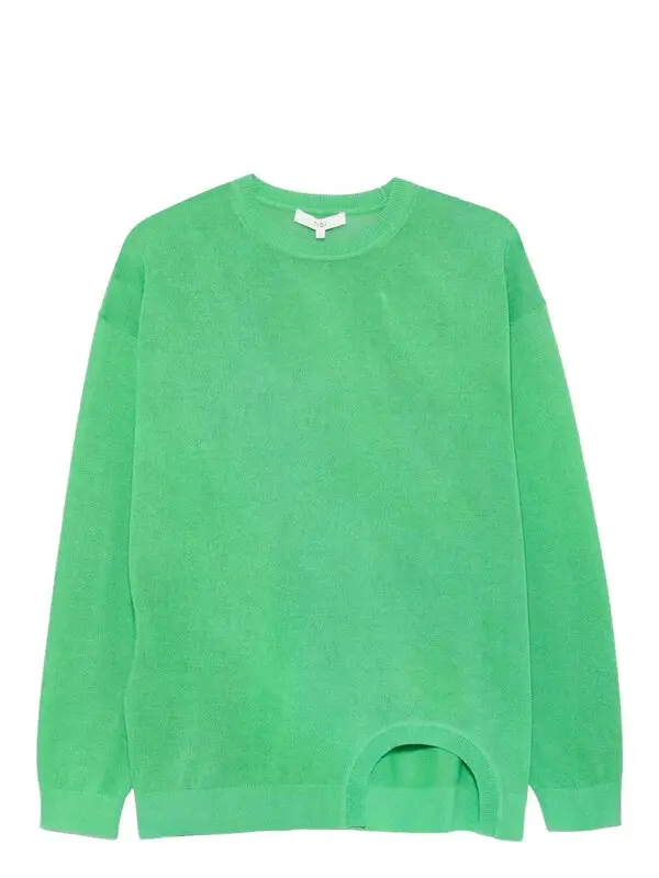 Tibi Cut-out Sweater - Green