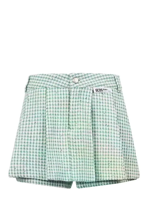 Gcds Checked Shorts - Green