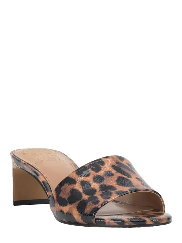 Vince Camuto Linanna Slide Sandal - Black/ Natural Leopard