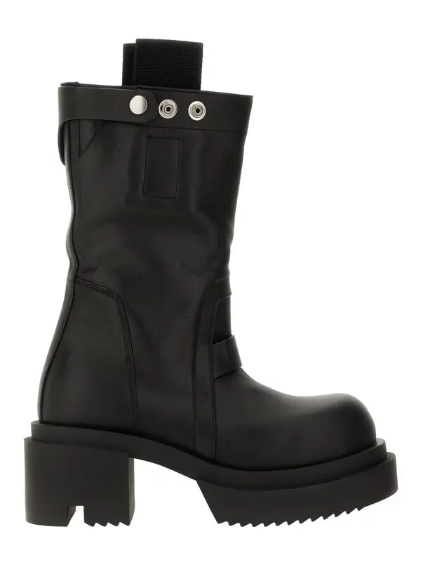 Rick Owens Platform Combat Boots - Black