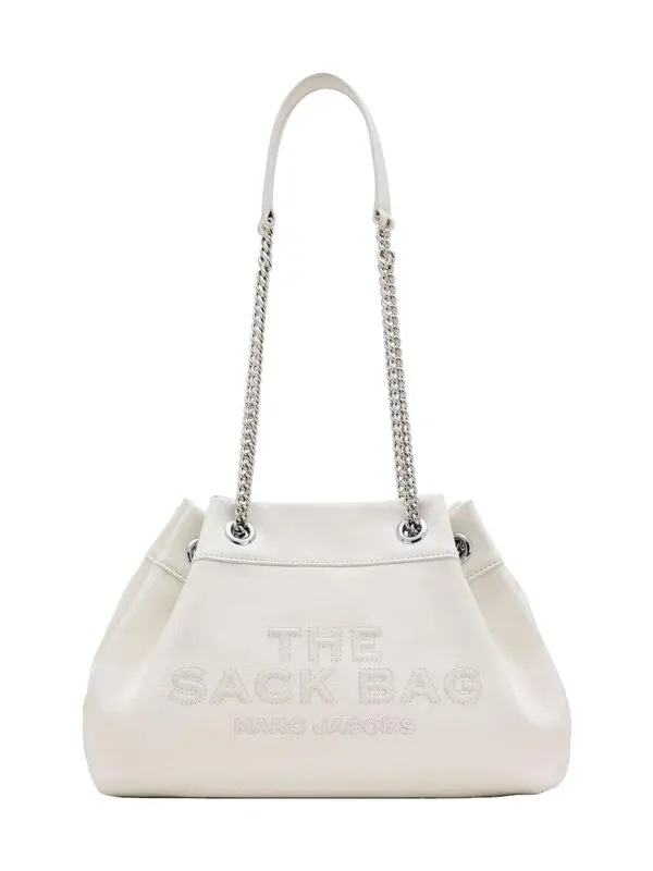 Marc Jacobs The Leather Chain Sack Shoulder Bag - White