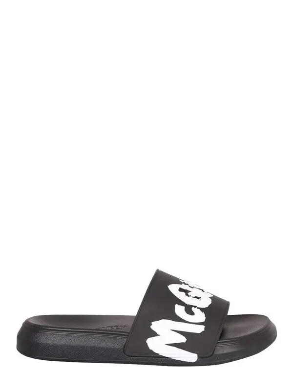 Alexander McQueen Logo Sandals - Black