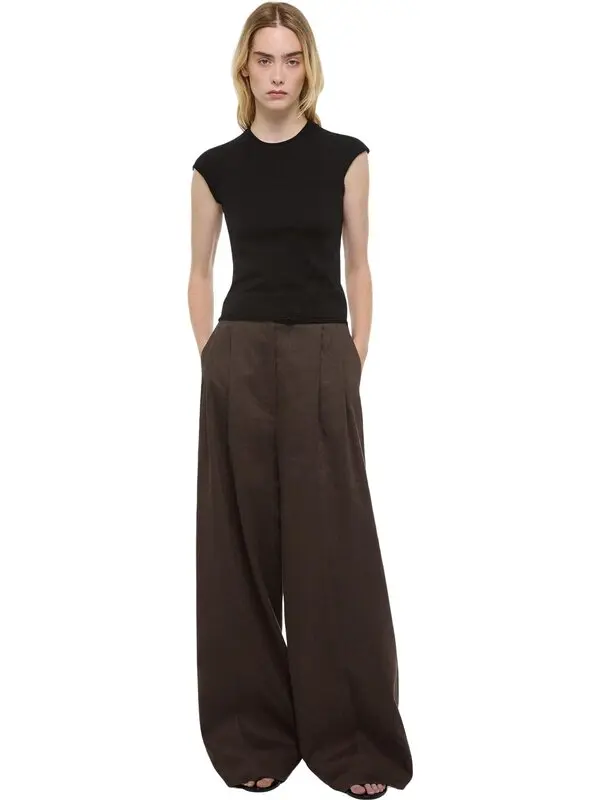 Helmut Lang Cropped Twisted Tee - Black