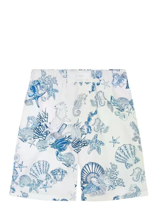 Versace Cotton Shorts - White