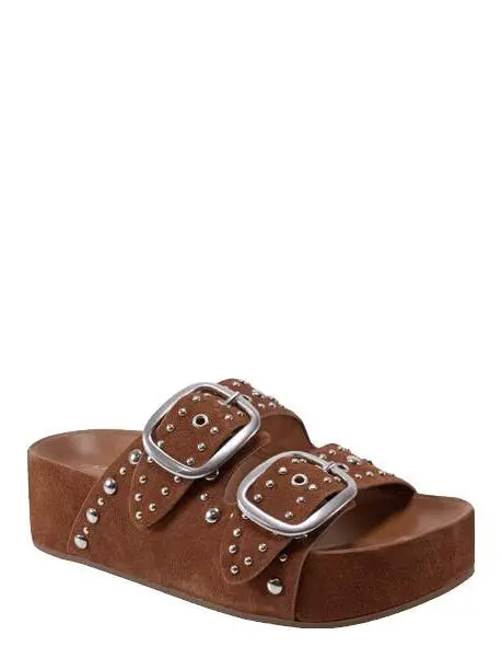 Marc Fisher Sayge Platform Sandals - Medium Natural
