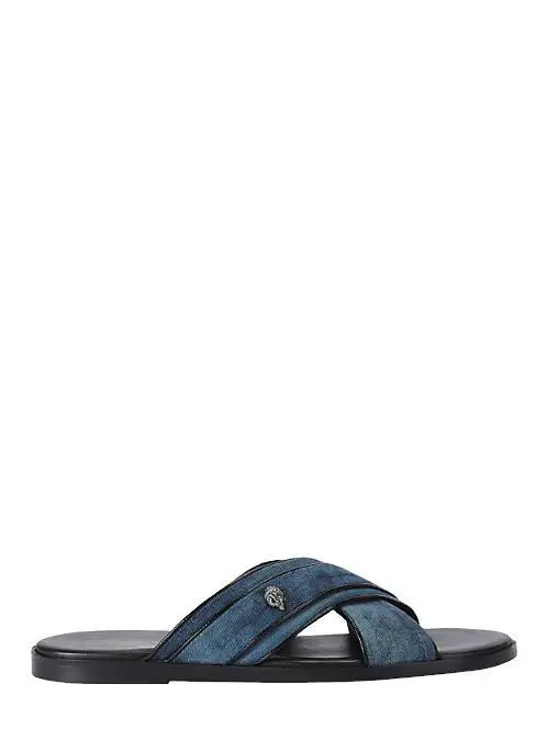 Kurt Geiger Bond Leather Sandals - Denim