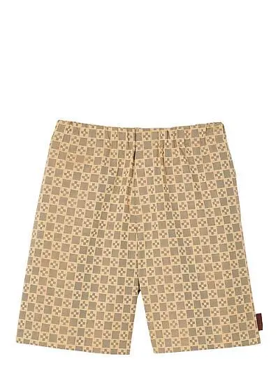 Sandro Cross-print Elasticated Cotton Shorts - Naturels