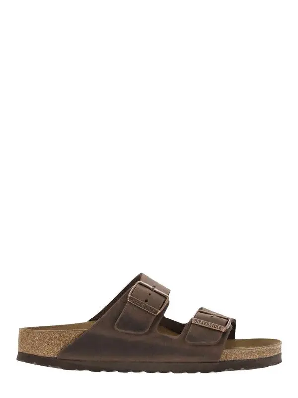 BIRKENSTOCK Arizona Leather Slipper - Brown