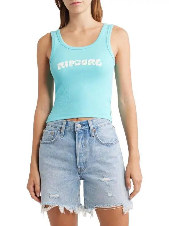 Rip Curl Surf Puff Logo Graphic Tank - Electric Blue