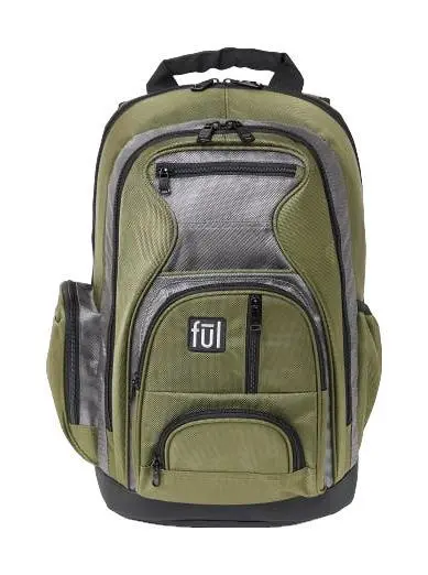 FUL Free Fallin' Padded Laptop Backpack - Green