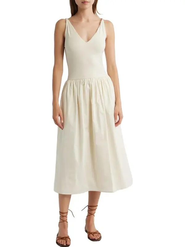 Rails Franca Twist Strap Sleeveless Midi Dress - Ivory